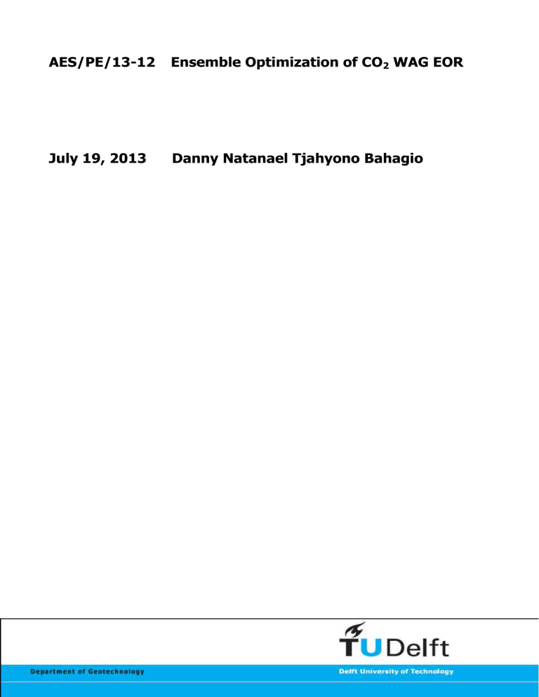 CO2 WAG EOR Ensemble Optimization Thesis Report