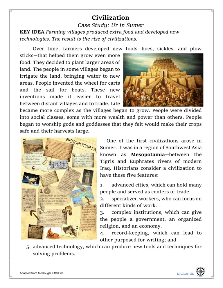 Ur in Sumer: Rise of Civilization