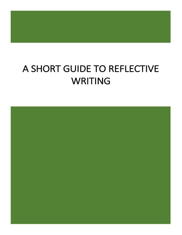 Reflective Writing Guide: Improve Your Academic Skills