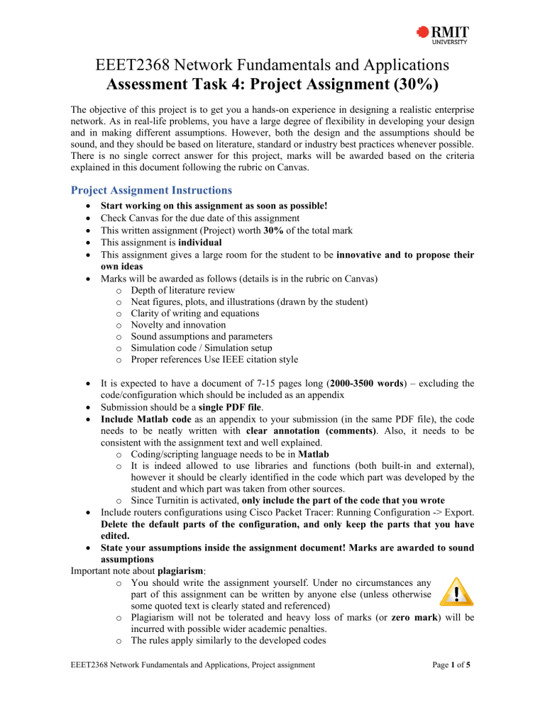 Enterprise Network Design Project: Factory Automation