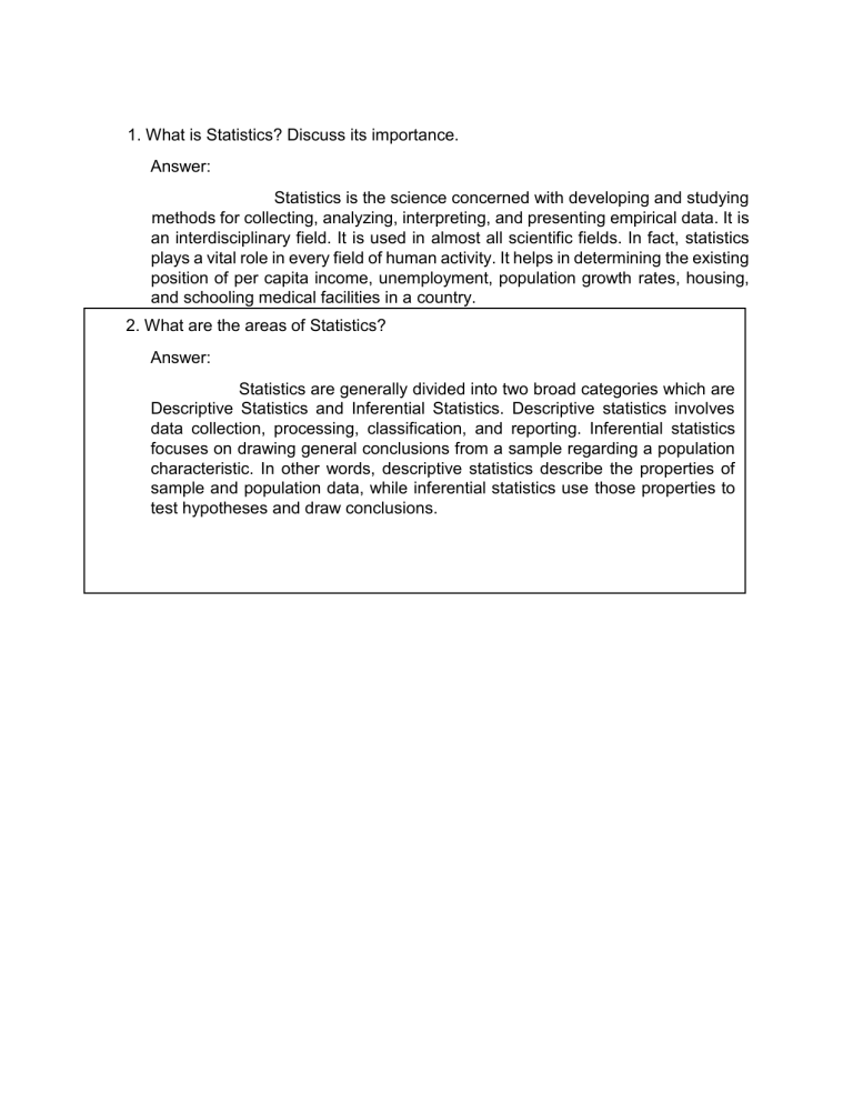 Intro to Statistics: Key Concepts & Definitions