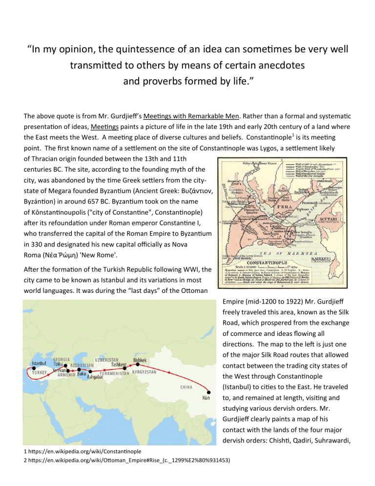 Constantinople & Silk Road History