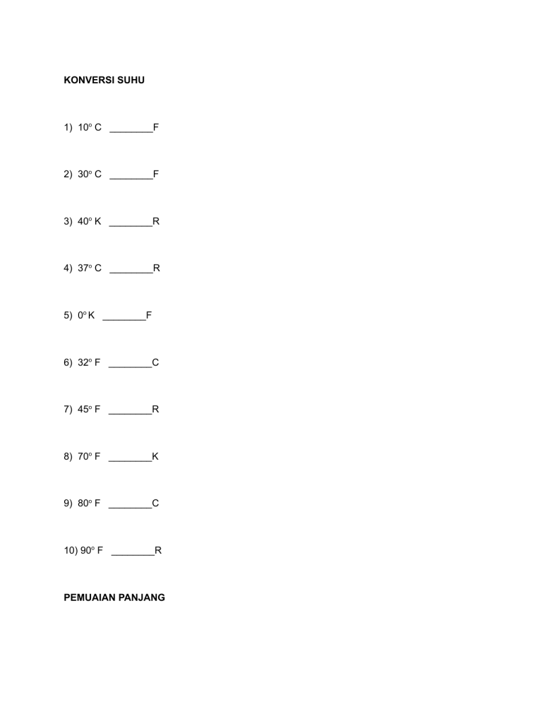 Temperature Conversion & Thermal Expansion Worksheet