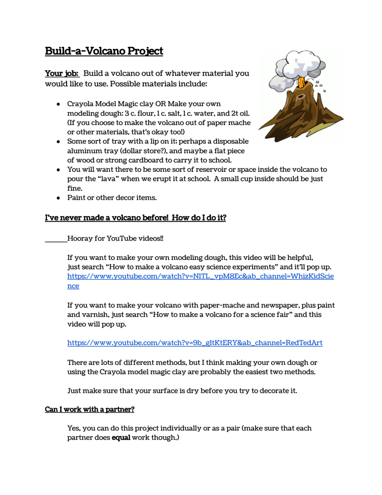 Build-a-Volcano Project Instructions