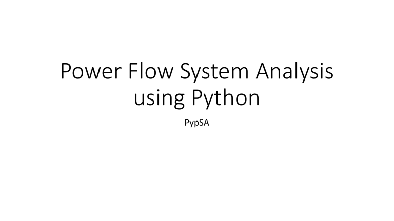 Análisis de Flujo de Potencia con Python y PyPSA