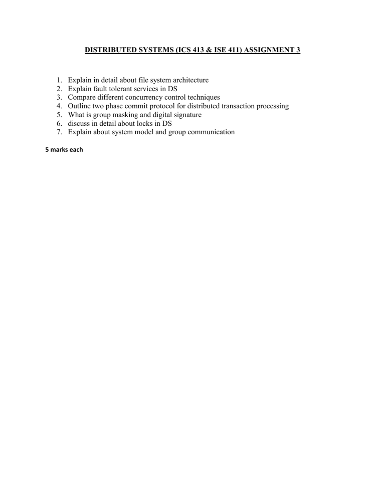 Distributed Systems Assignment: File Systems & Concurrency