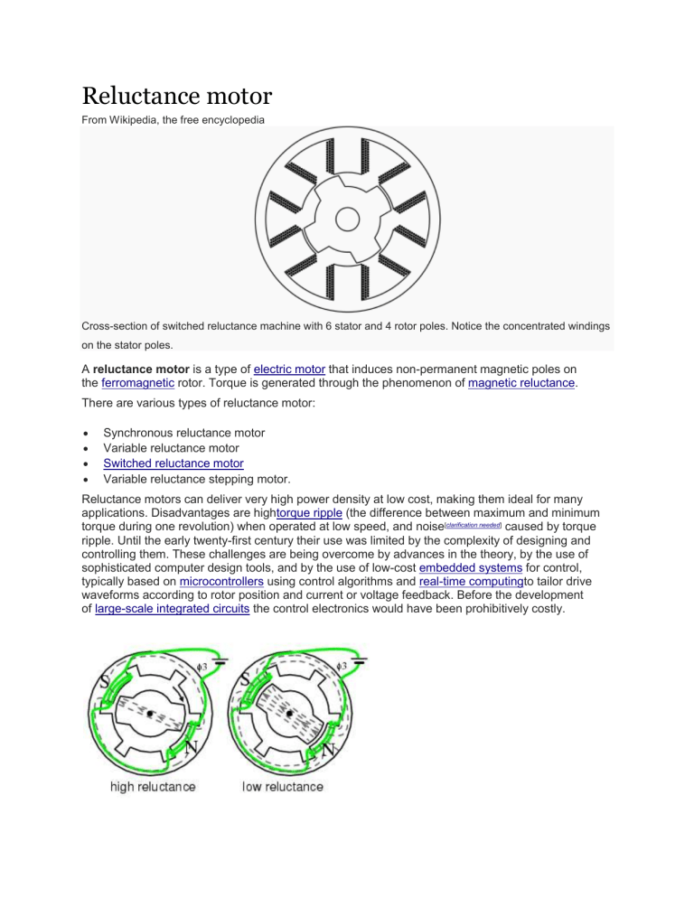 Reluctance Motor: Types, Design & Applications