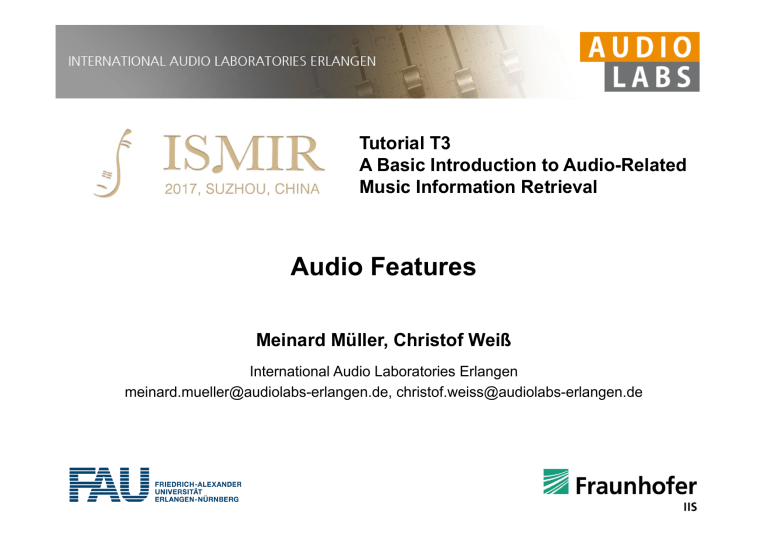 Audio Features in Music Information Retrieval