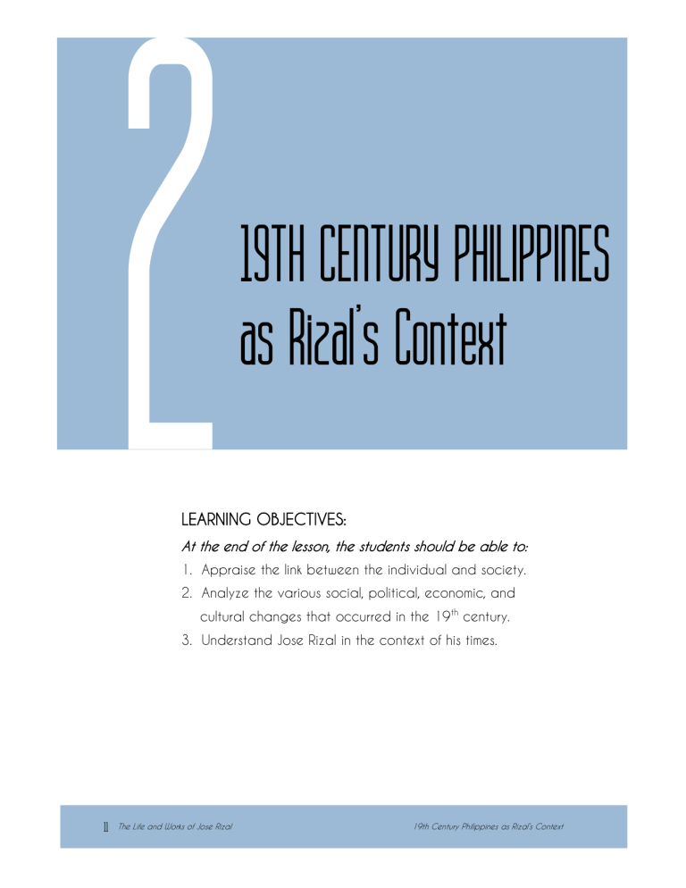 19th Century Philippines: Rizal's Context