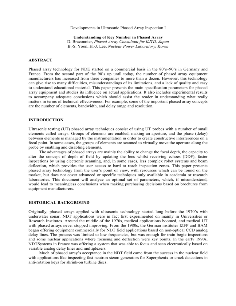 Ultrasonic Phased Array Inspection: Key Parameters