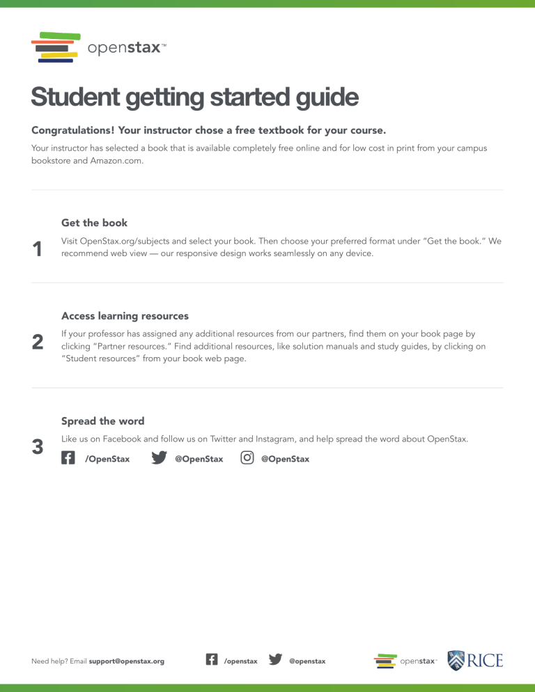 OpenStax Student Guide: Free Textbooks & Resources