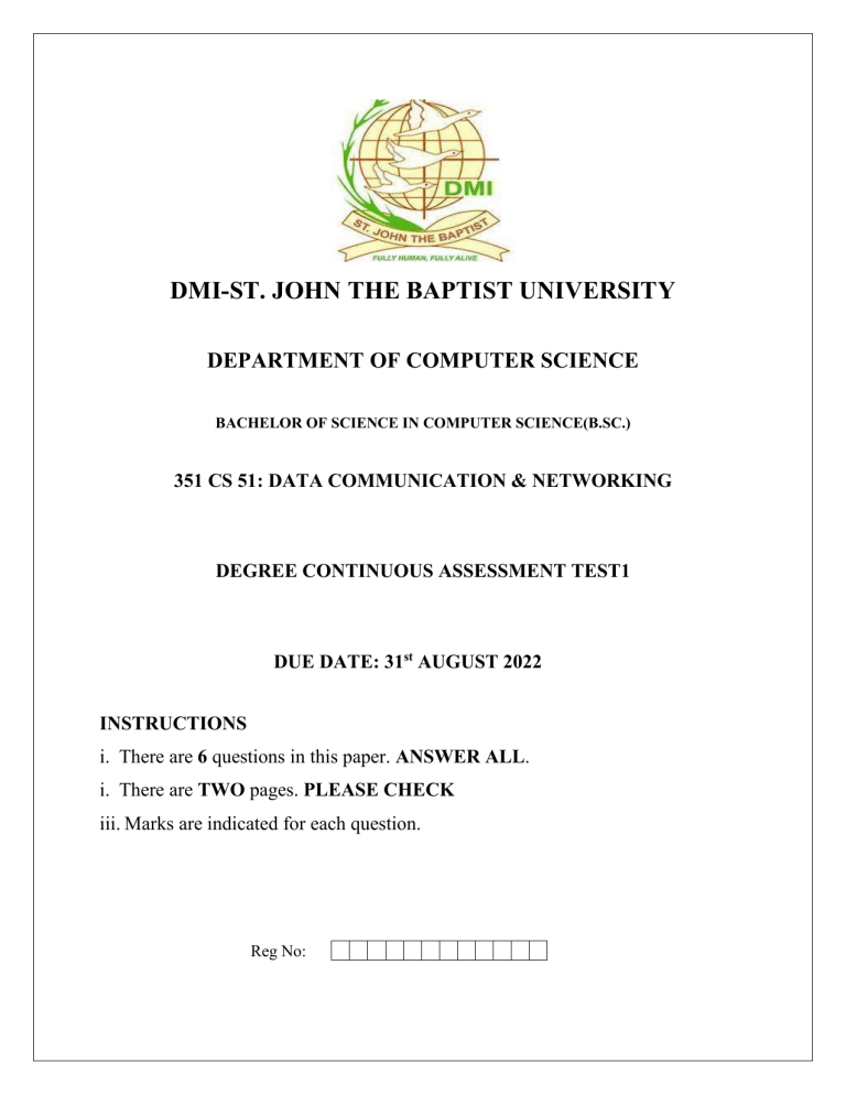 Data Communication & Networking Exam