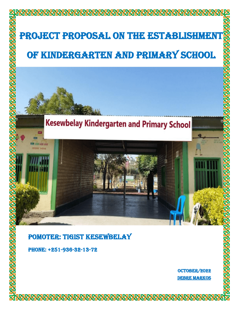 Kindergarten & Primary School Project Proposal