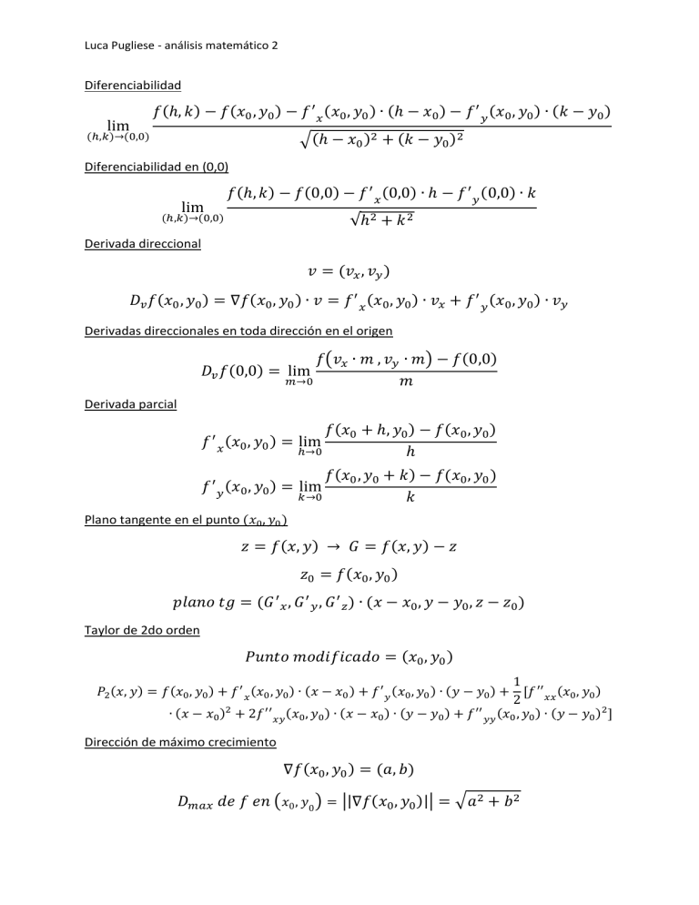 Mathematical Analysis: Differentiability & Derivatives