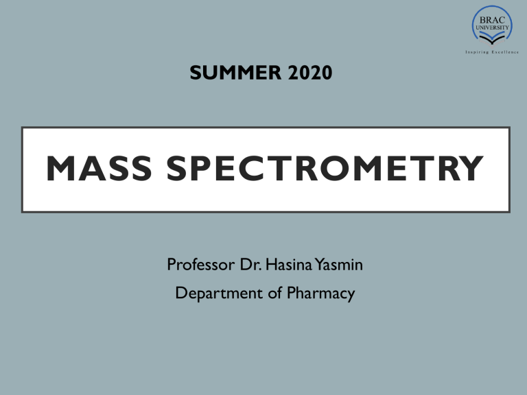 Mass Spectrometry Presentation