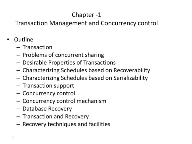 Transaction Management & Concurrency Control Presentation