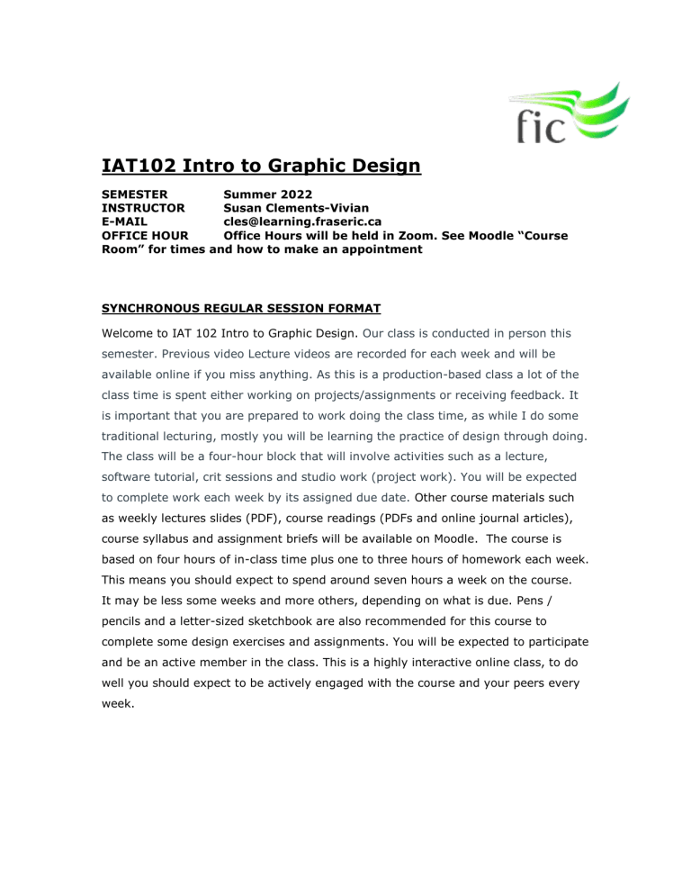IAT102 Graphic Design Course Syllabus
