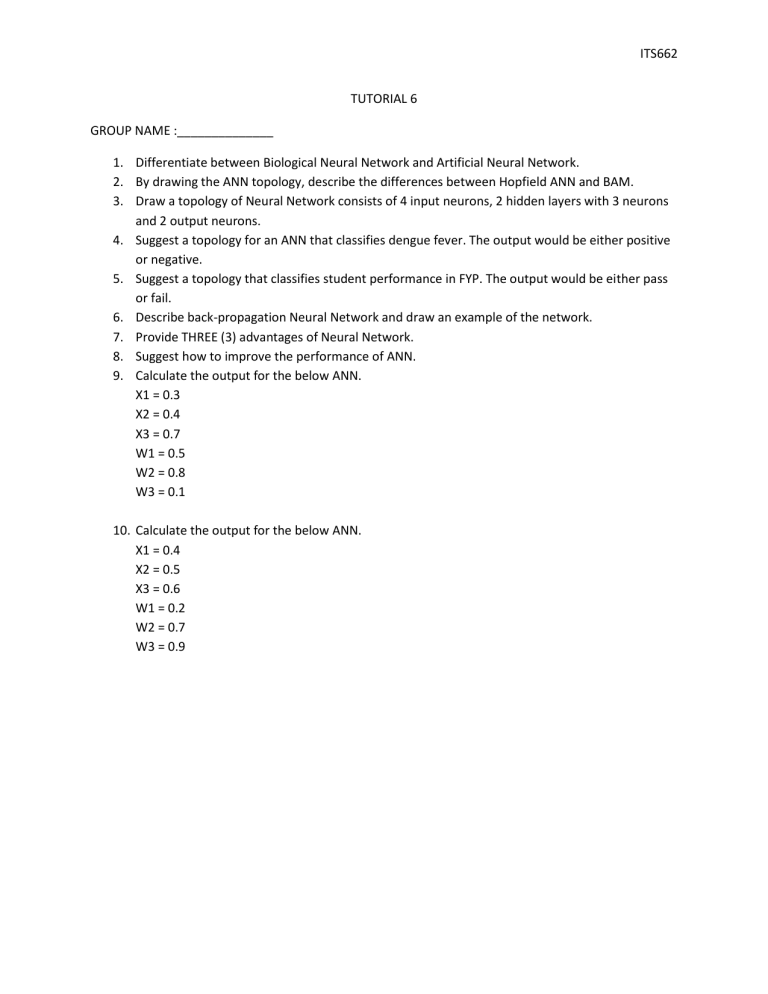 Artificial Neural Networks Tutorial