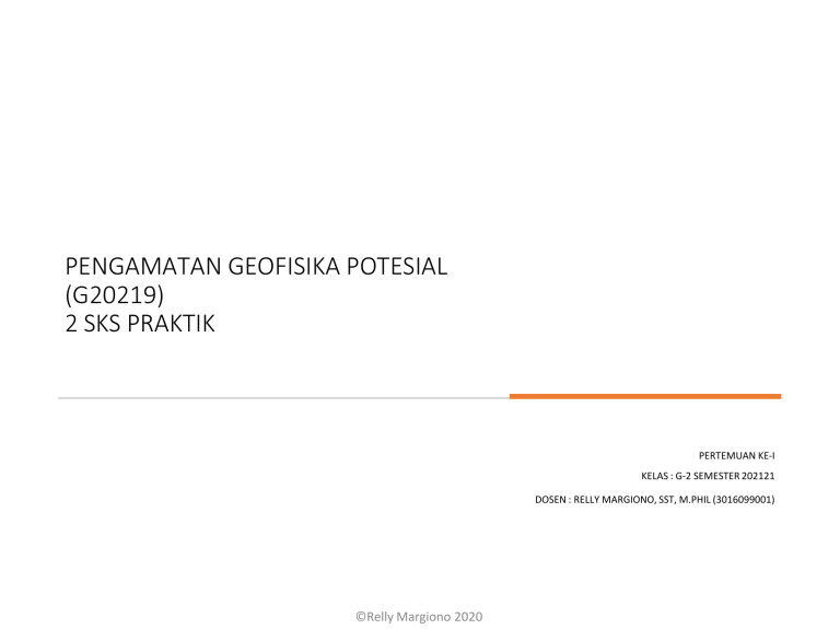 Potential Geophysics: Methods & Equipment