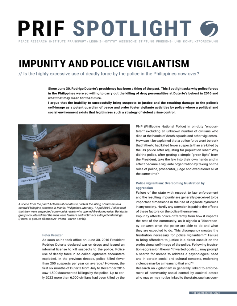 Impunity and Police Vigilantism in the Philippines