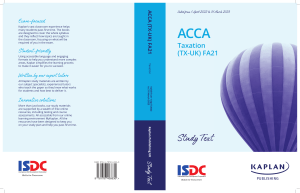 ACCA - F6 - Tax