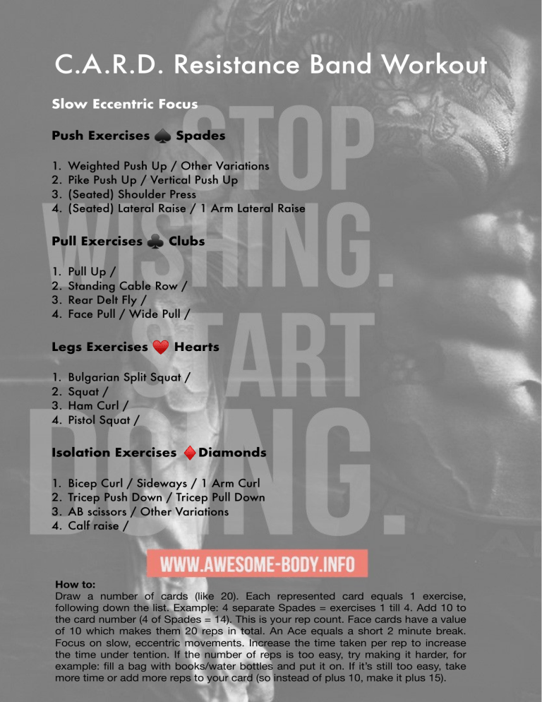 Resistance Band Workout Plan: C.A.R.D. System