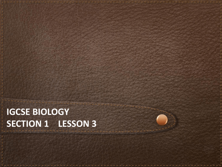 IGCSE Biology Lesson: Variety of Living Organisms