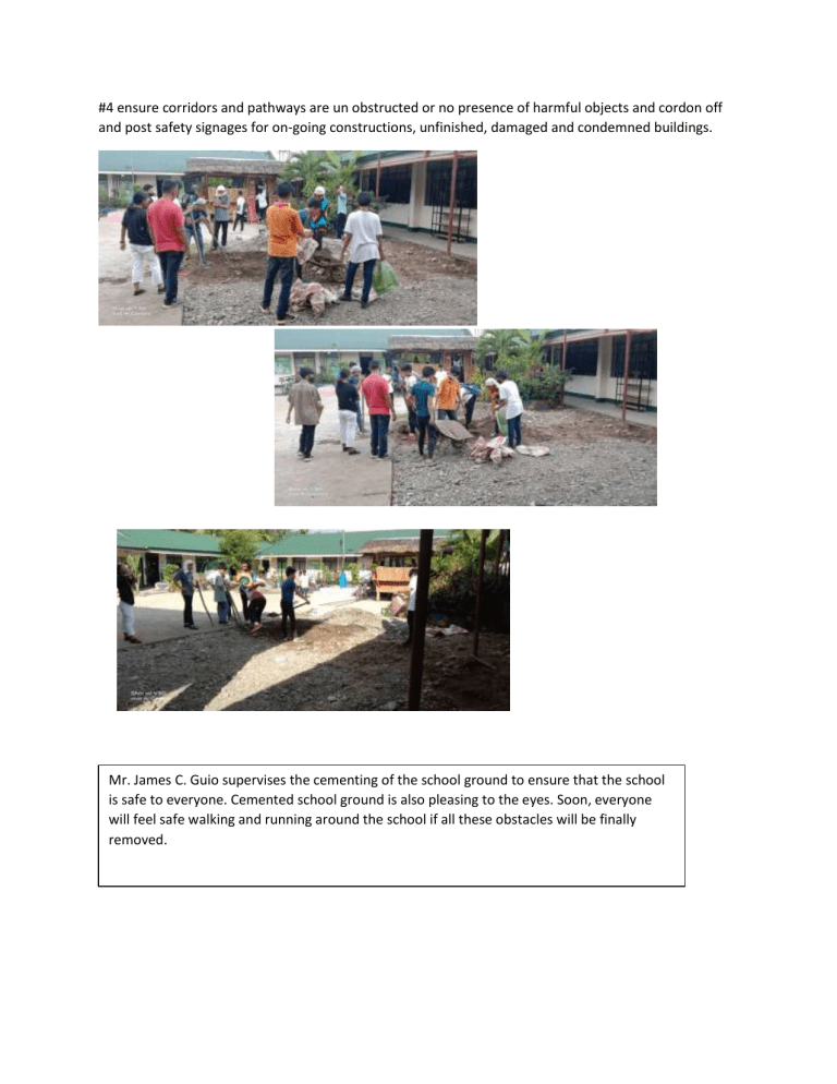 School Safety Improvements: Pathway Clearance & Cementing