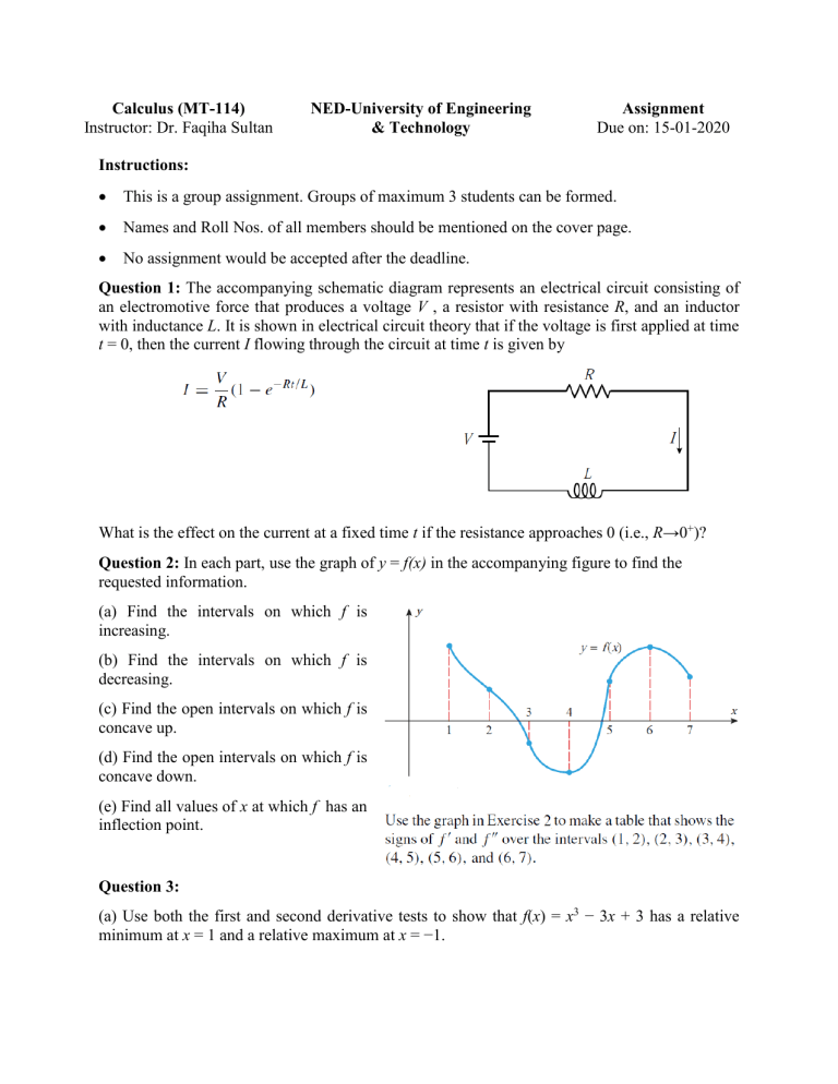 Calculus Assignment: Limits, Derivatives, Integrals