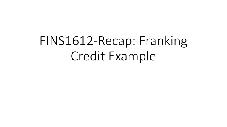Franking Credits Explained: Telstra Example