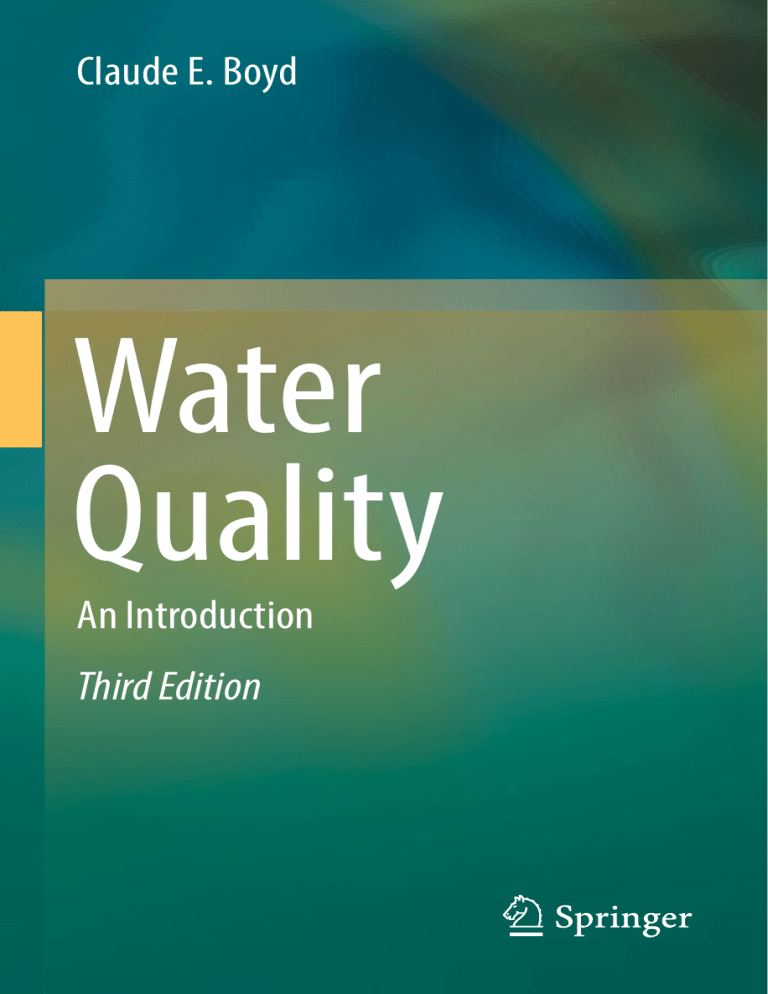 Water Quality: An Introduction, 3rd Edition