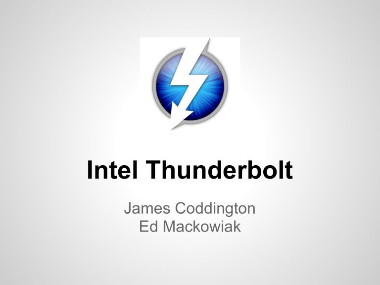 Intel Thunderbolt Technology Overview