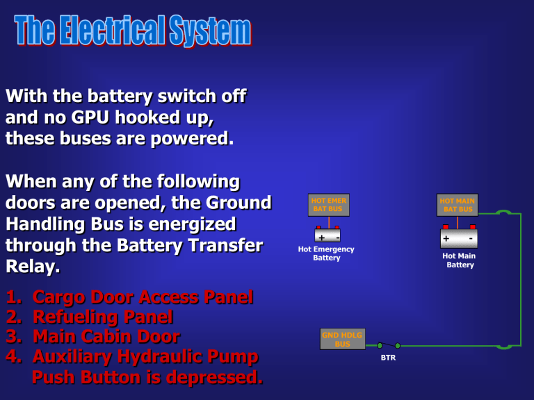 Aircraft Electrical System Diagram: Power Distribution