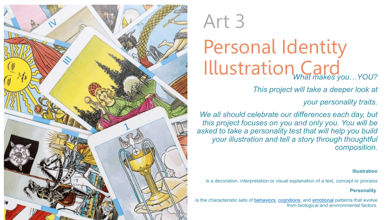 Personal Identity Illustration Card Project