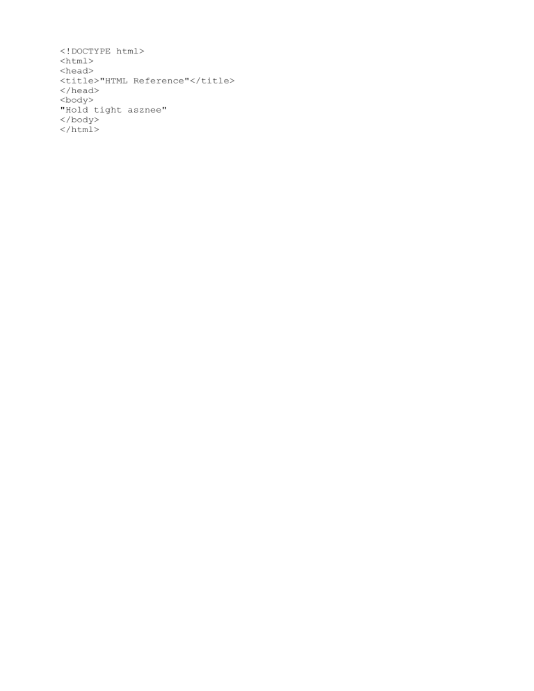 Basic HTML Document Example