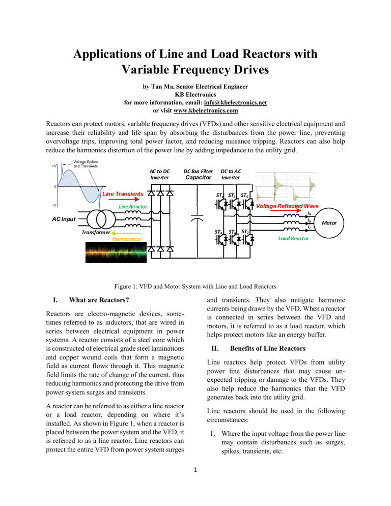 Line & Load Reactors with Variable Frequency Drives
