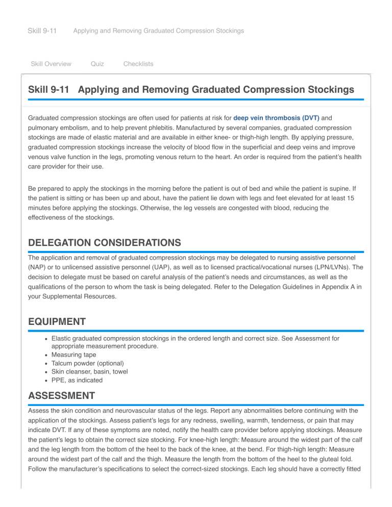 Applying & Removing Compression Stockings Guide