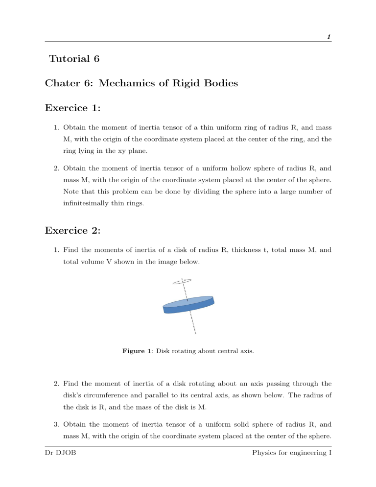 Rigid Body Mechanics Tutorial: Inertia & Rotation