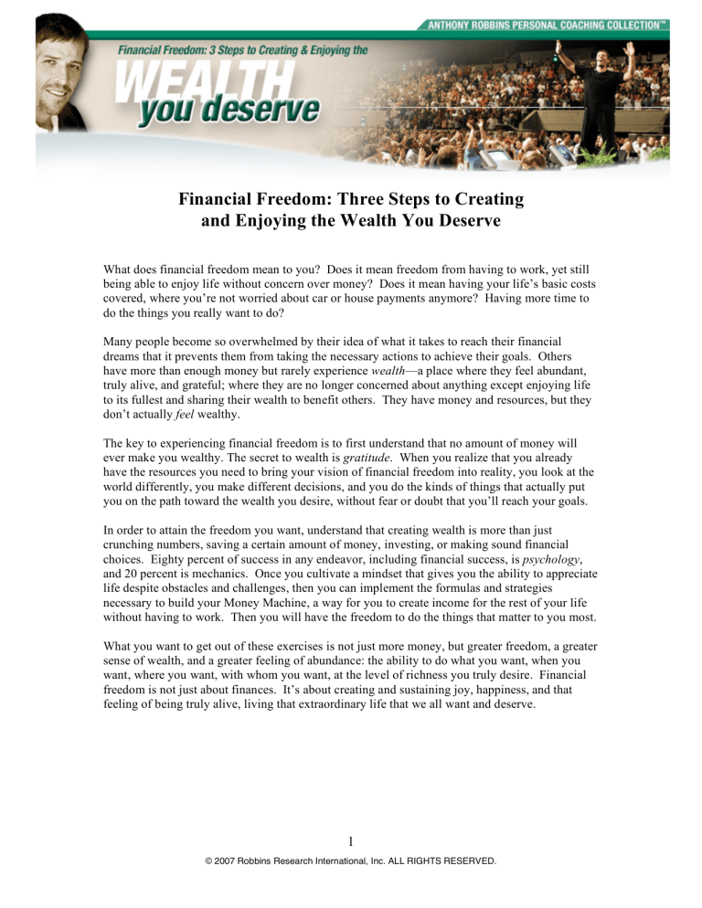 Financial Freedom: Creating Wealth & Abundance