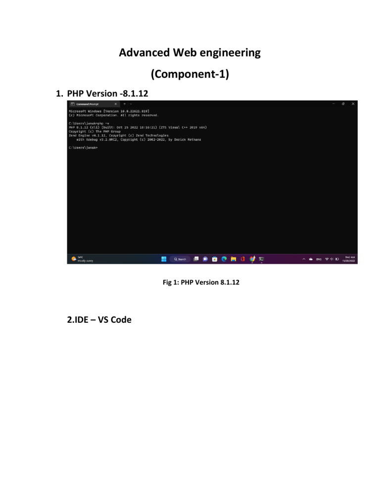Advanced Web Engineering Component Report