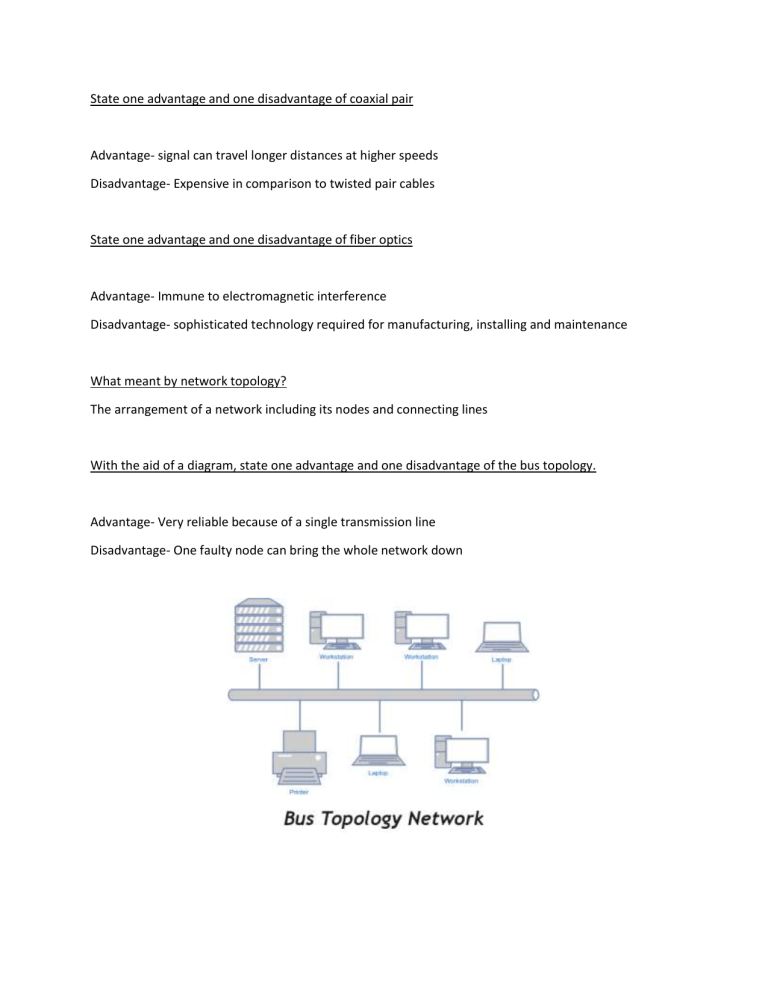 Network Topologies & Cables: Advantages & Disadvantages