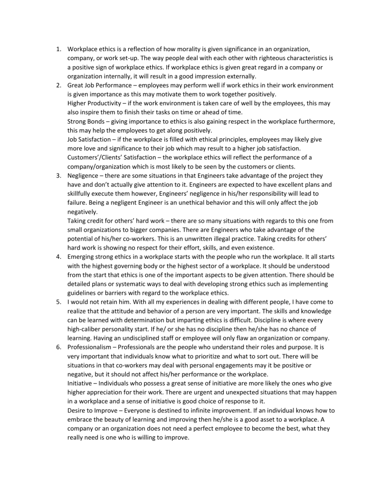 Workplace Ethics: Importance, Issues, and Solutions