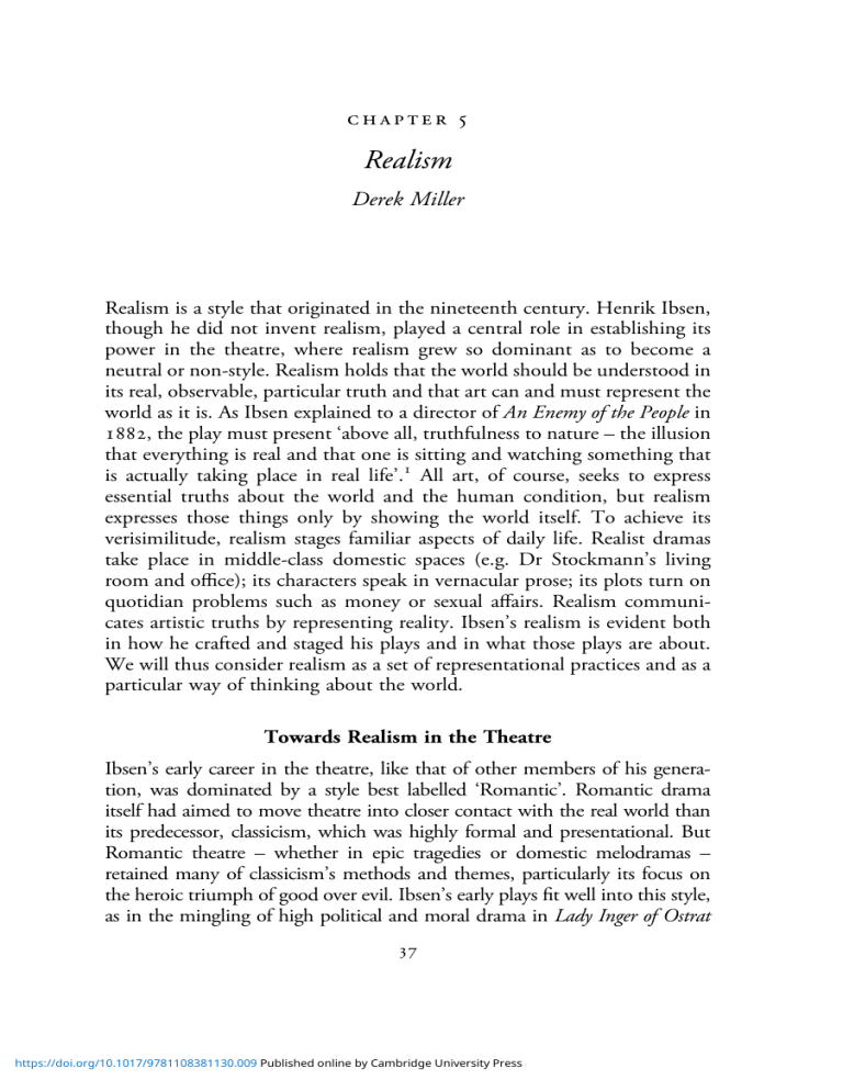 Realism in Theatre: Ibsen's Influence & Techniques