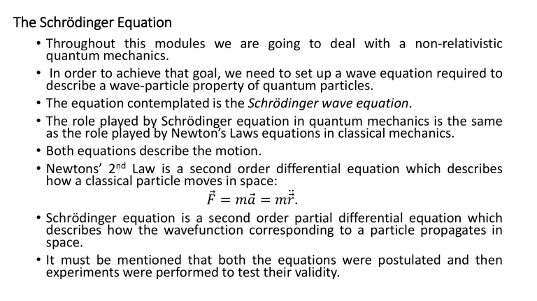 Schrödinger Equation & Wave Properties