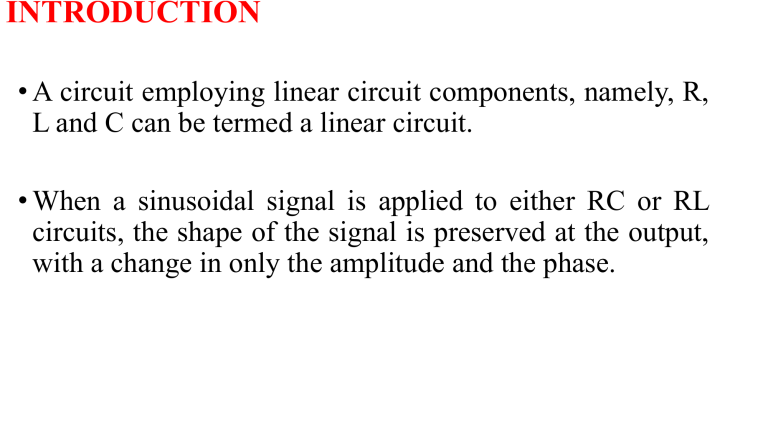 Linear Waveshaping: RC & RL Circuits Response Analysis
