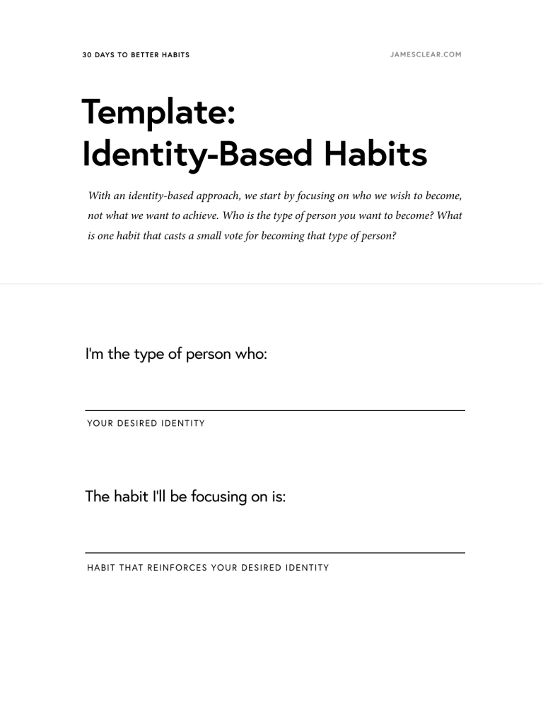 Identity-Based Habit Template