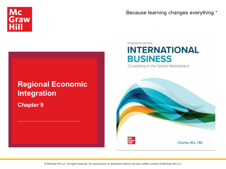 Regional Economic Integration: Chapter 9