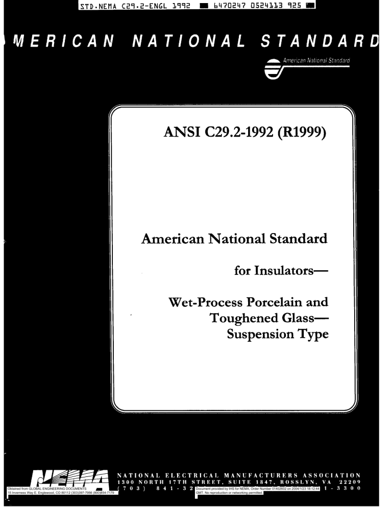 ANSI C29.2-1992 Isolatsioonistandard