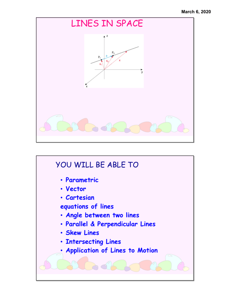 Lines in Space: Equations & Applications