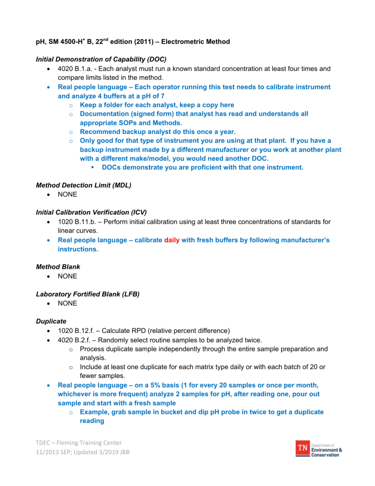 pH Testing SOP: Electrometric Method & Quality Control